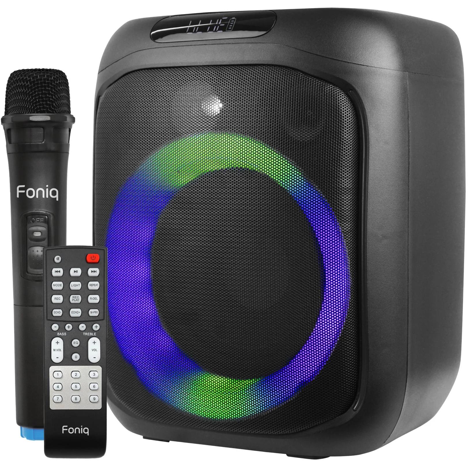 Foniq ATOM enceinte de fête de type Karaoké avec éclairage LED FQ-ATOM