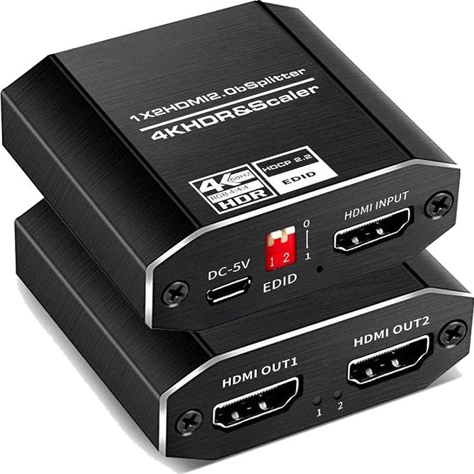 AMX HDMI 2.0v Splitter 1×2 DA-HDMI1X2-4K
